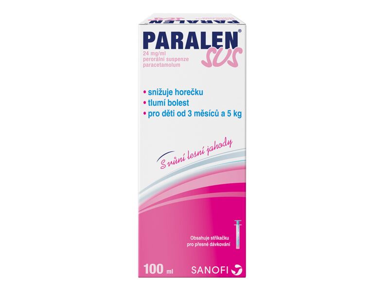 Paralen SUS 24 mg/ml perorální suspenze 100 ml | Magistra.cz