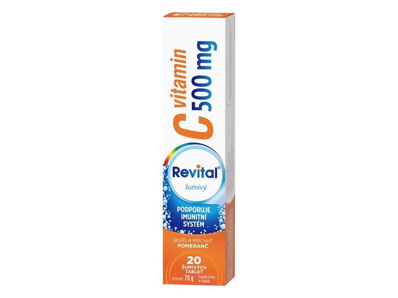 Revital C vitamin 500 mg pomeranč 20 šumivých tablet | Magistra.cz